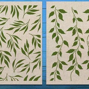 Bleeding Hearts Grass Wisteria Stencil for Tile and Crafts 11" X 8 ...