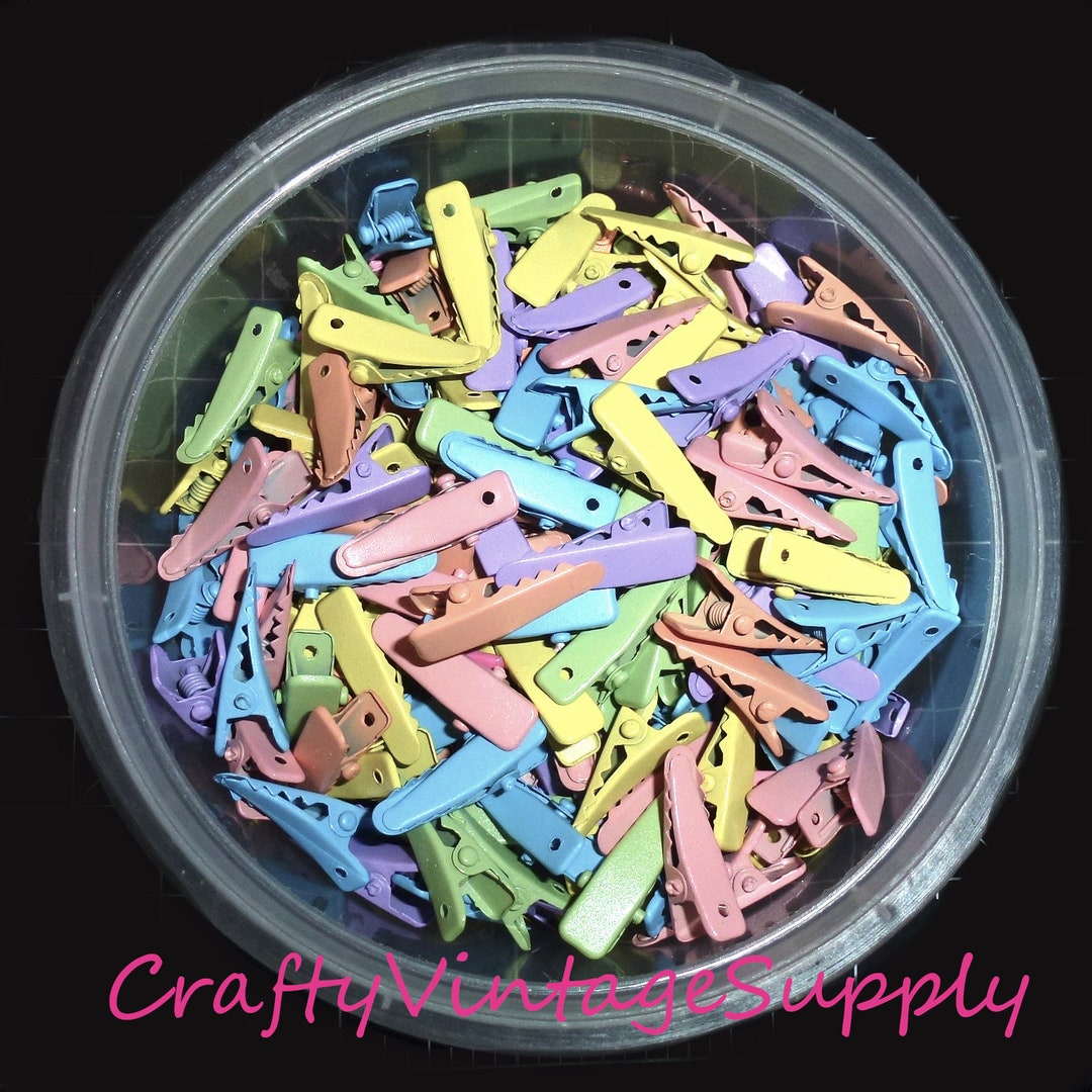 Candy Colored Alligator Hair Clips With Teeth Pressure Point Pinch Hair ...