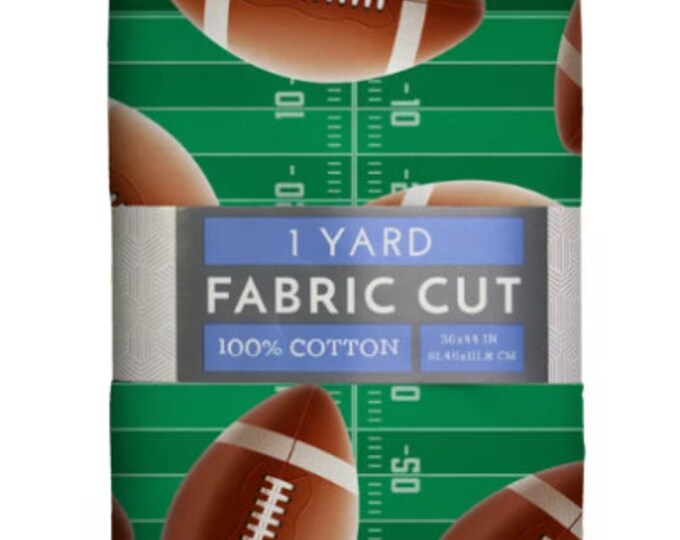 Fabric Football Green David Textiles 100% Cotton 1 Yard 36" X 44" (T1 ...
