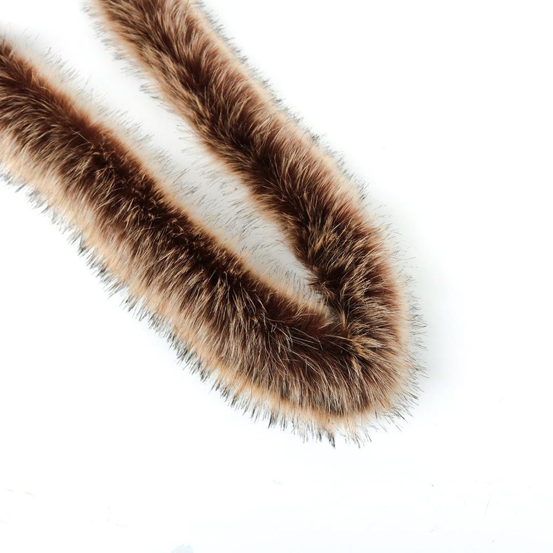 1 Yard Sable & Tan 3" Wide With Black Tips Ribbon Strip Sewing Trim ...