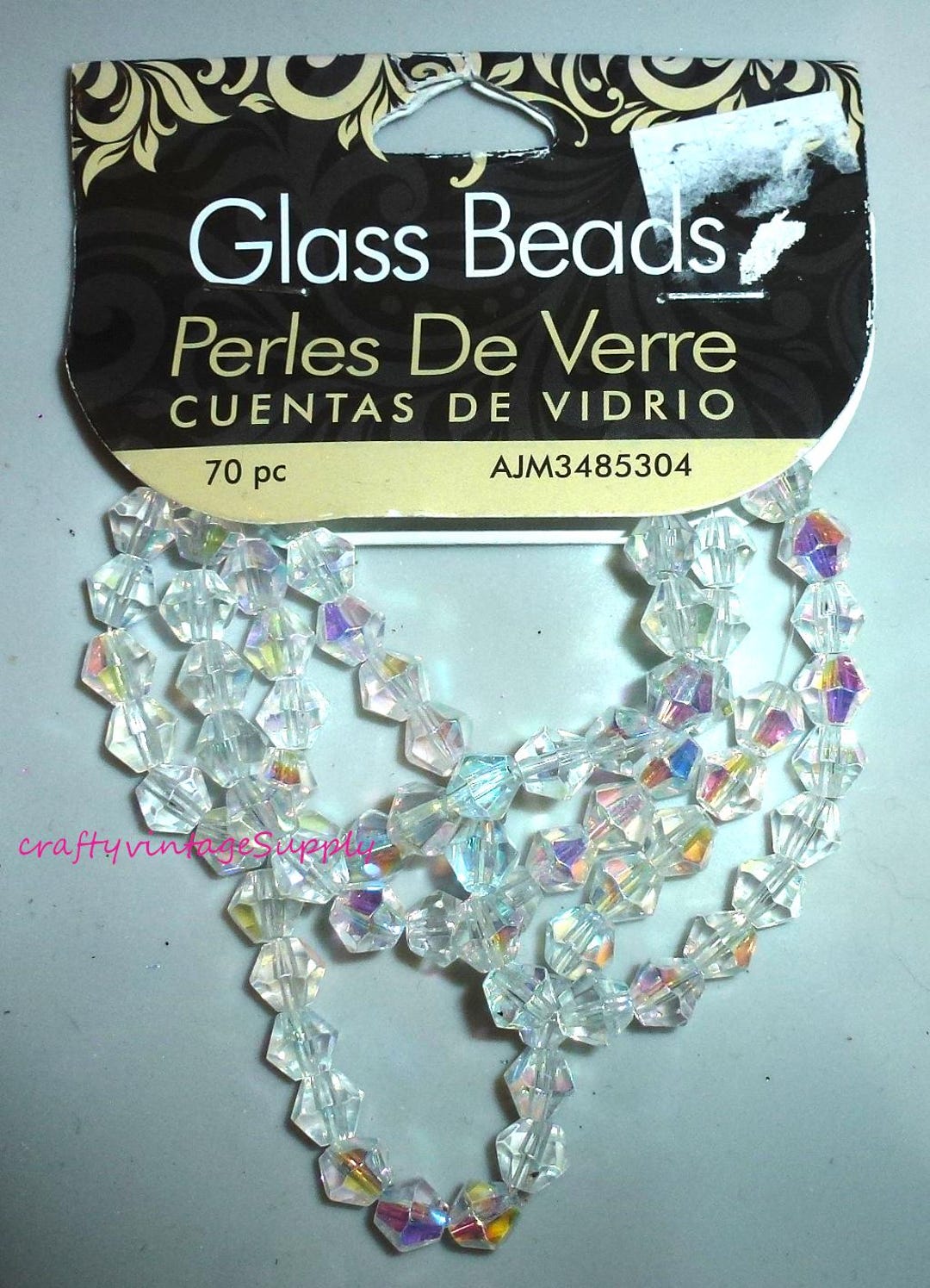 Cousin Glass Crystal Ab Bicone Beads Round Bead Strand 70pcs - Etsy