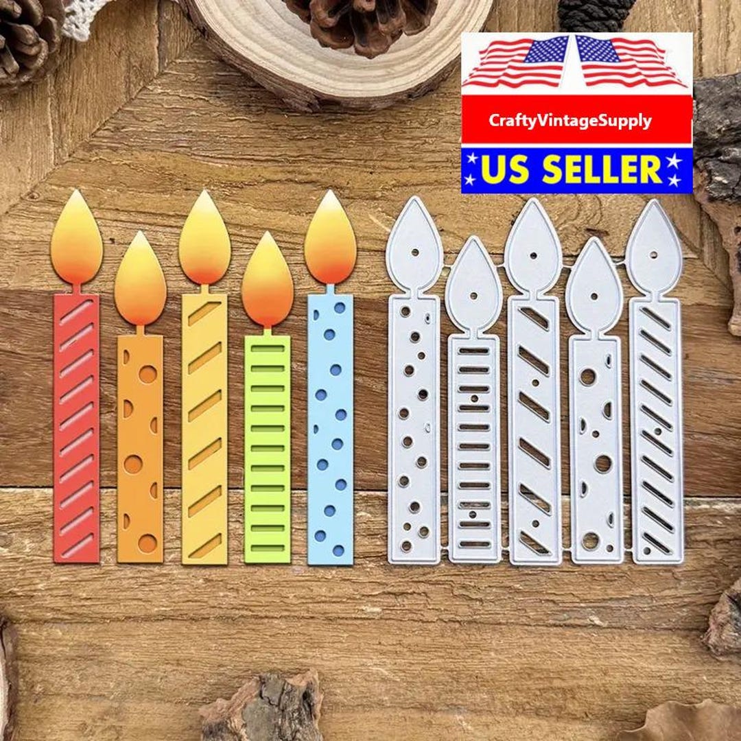 Happy Birthday Candles Candle Metal Cutting Dies Cut Machine Cutter Die ...