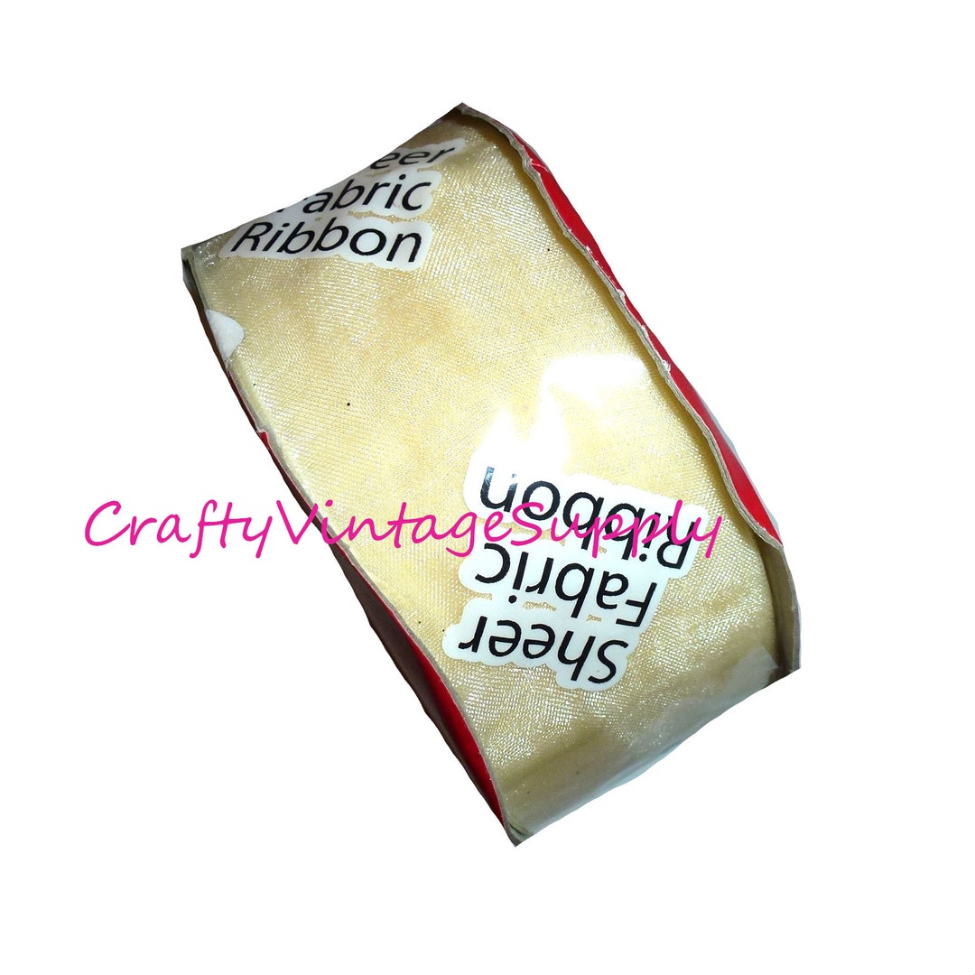 Target Ribbon, Cream 1.5" Sheer Nylon Ribbon 15 Yards (V82) - Etsy