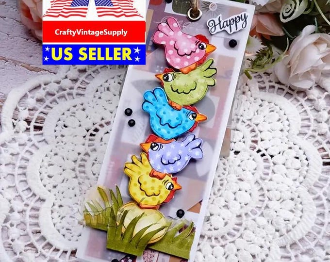 Clackety Cluck Hens Chicken Chick Metal Cutting Dies Cut Machine Cutter ...