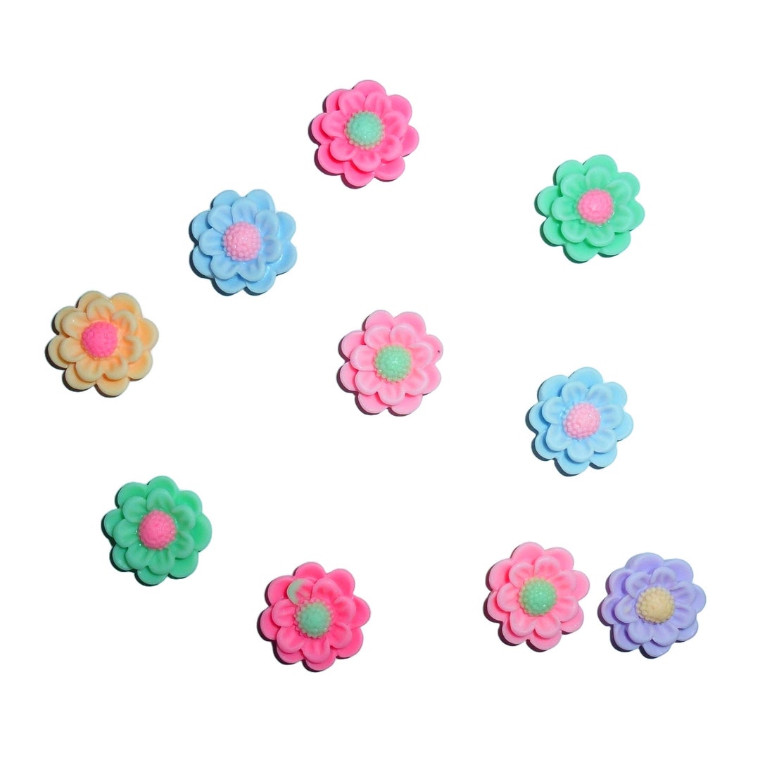 10 Sweet Pastel Daisy Flowers Push Pins Assorted Colors Decorator ...