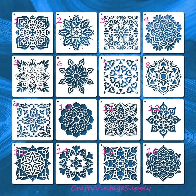 Spanish Tile Stencil - Etsy