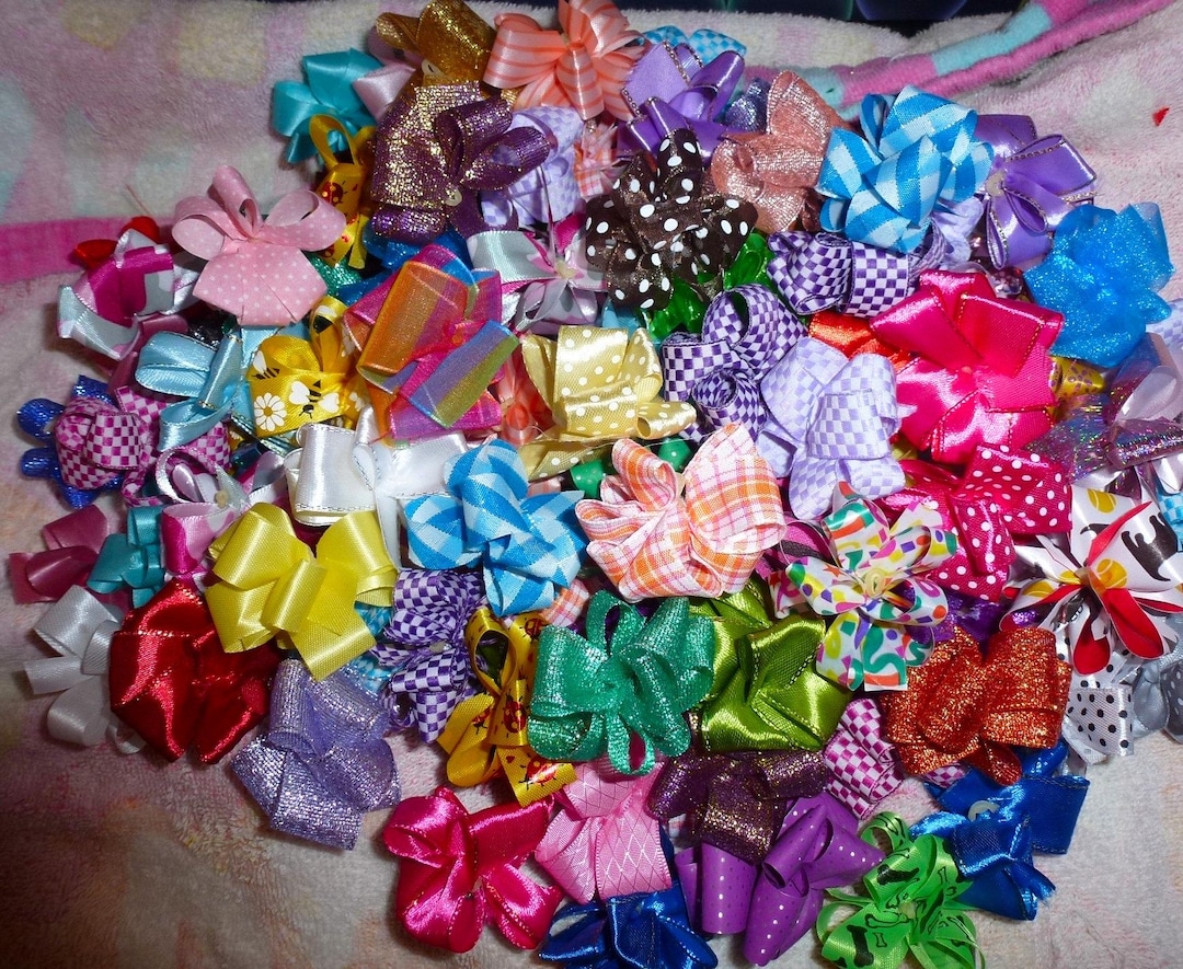 Puppy Bows ~ Party Puffs Loop Dog Grooming Bows All Colors Loopy Bow - Etsy