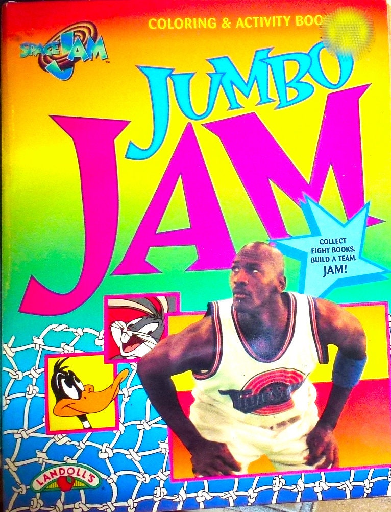 Space Jam Jumbo Jam Vintage Jumpin' Michael Jordan Coloring Book PSS - Etsy