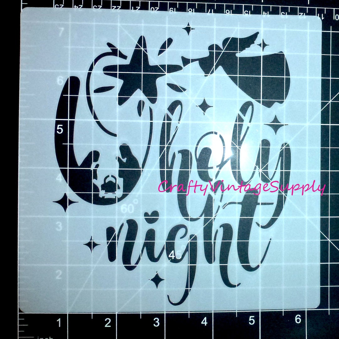 Christmas Nativity O Holy Night Angel Star of Bethlehem Stencil for ...