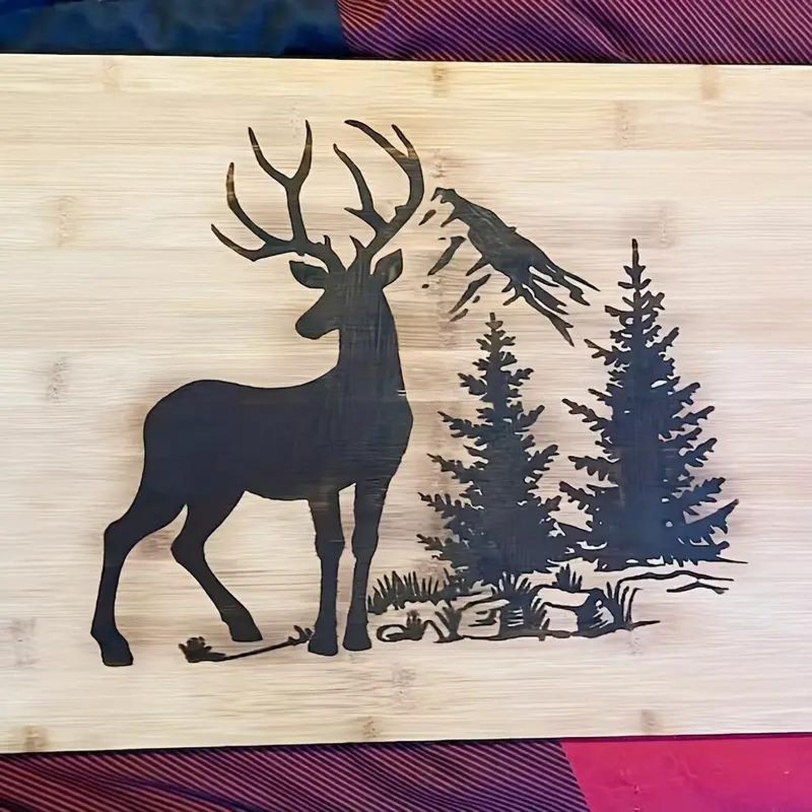 Moose Deer Owl Bear Wolf Fish Wildlife Forest Stencil for Tile and ...