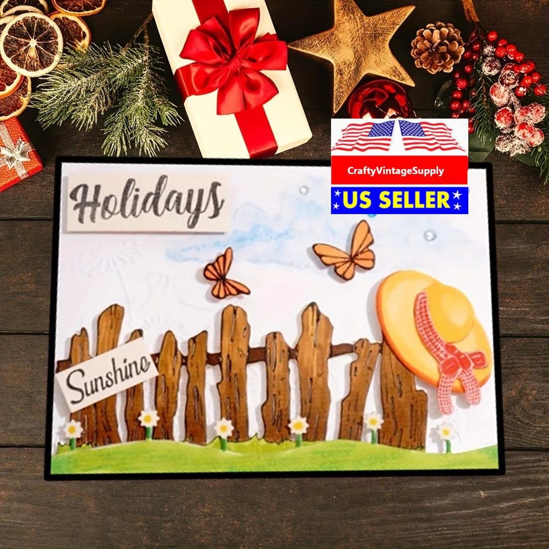 Country Picket Wood Fence Sunbonnet Metal Cutting Dies Cut Machine ...