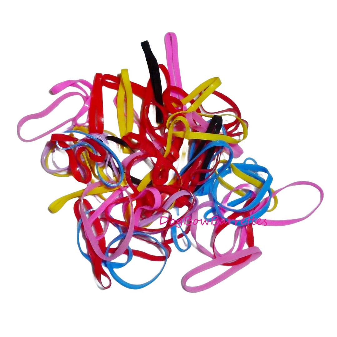 Dog Grooming Large 1" Elastic Bands Extra Stretchy Package of 200 ...