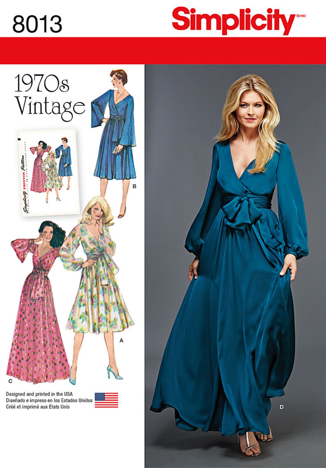Simplicity Pattern 8013 FREE SHIP! Size H5 6-14 Misses Vintage Fancy ...