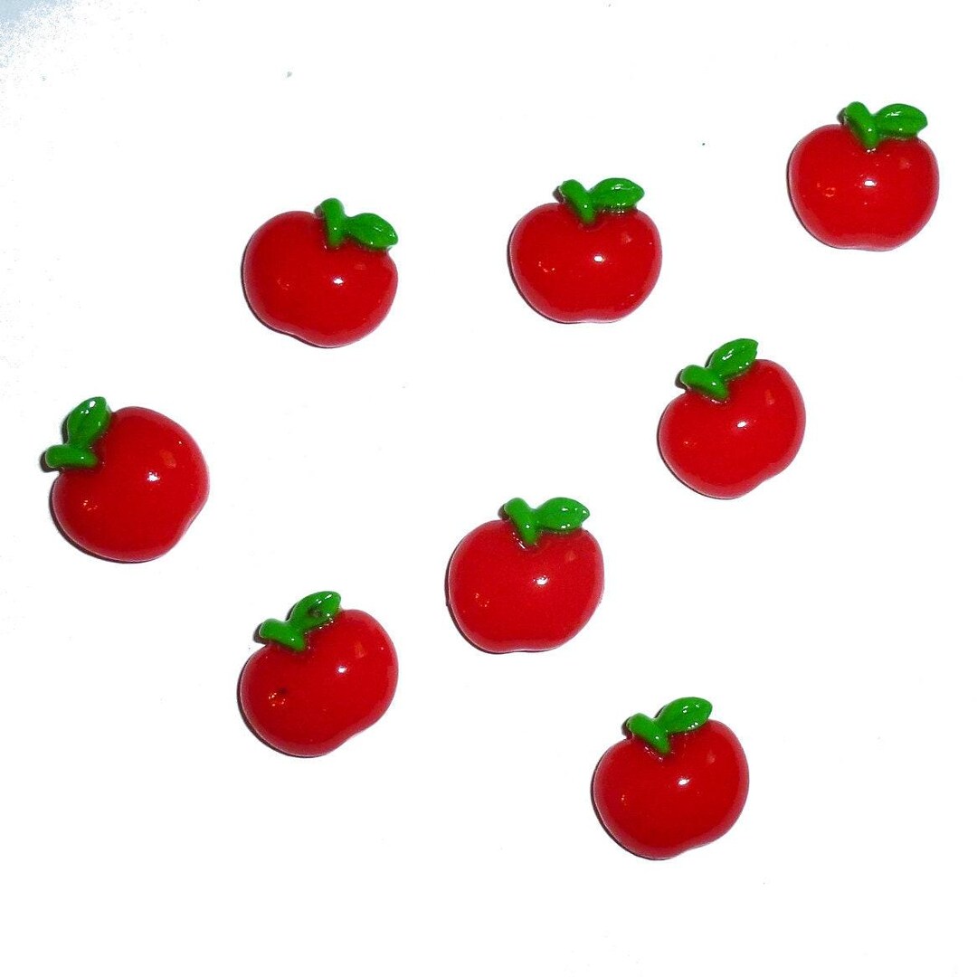 8 Red Apples Thumbtacks Push Pins Message Board Thumb Tacks Buttons - Etsy