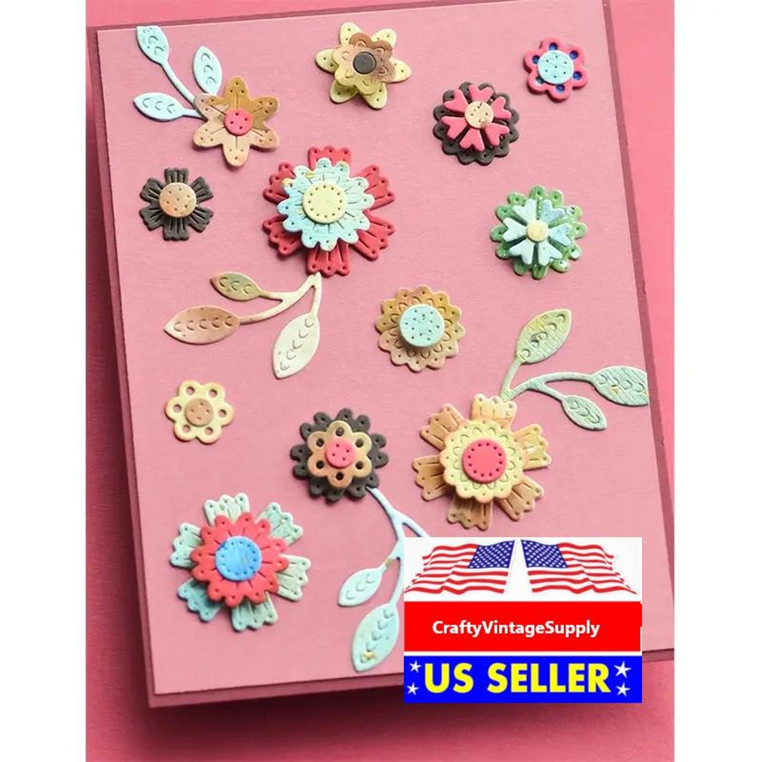 Bouquet Confetti Flower Petals Metal Craft Die Cut Cutting Paper ...