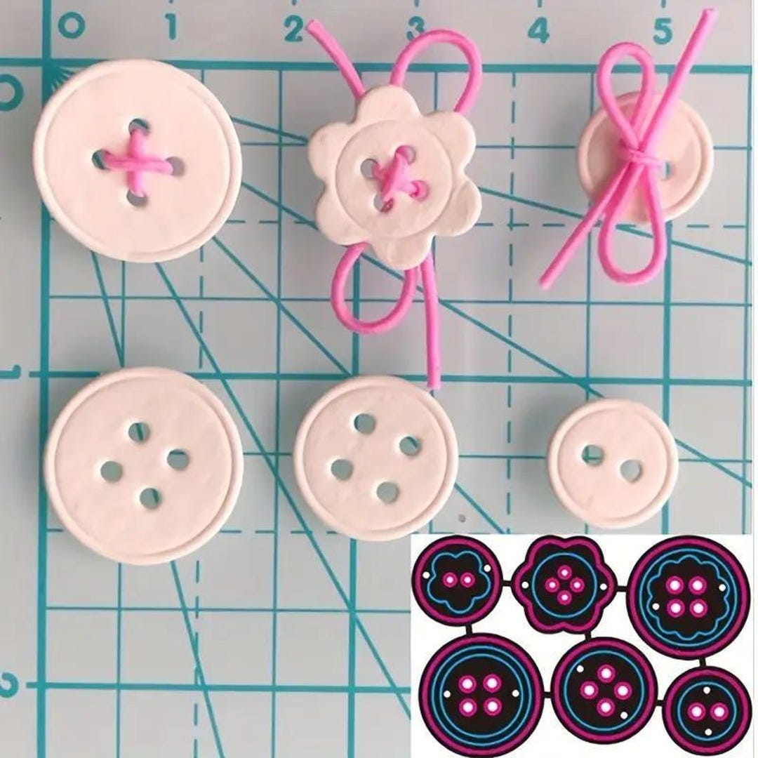 Assorted Round Flower Buttons Metal Cutting Die Cut Scrapbook - Etsy