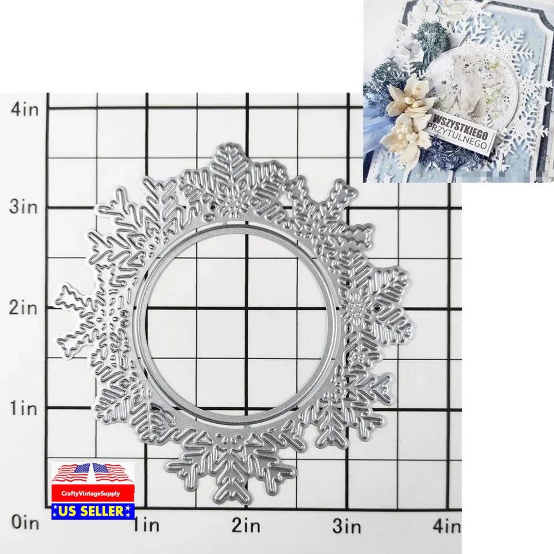 Snowflake Picture Frame Wreath Metal Cutting Dies Cut Cutter Die - Etsy