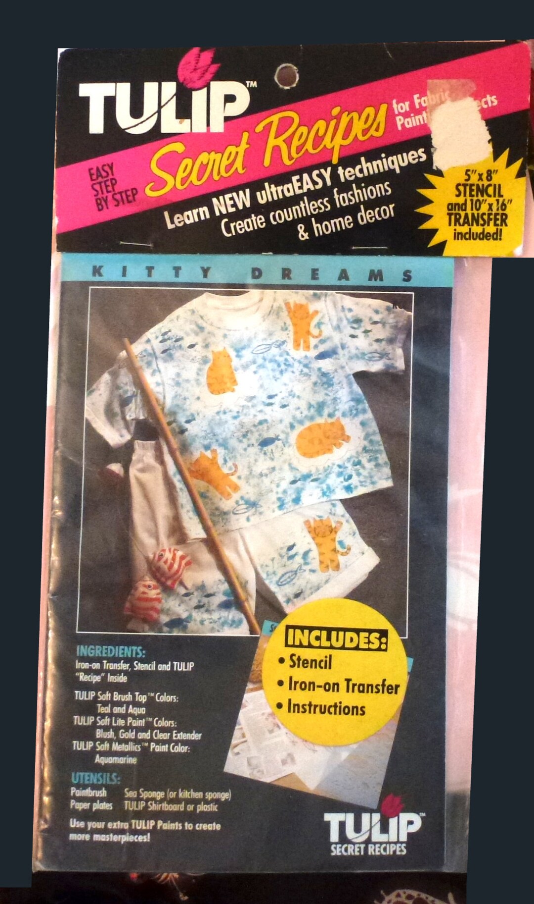Tulip Secret Recipes Stencil Iron on Transfer Instructions for Shirts ...
