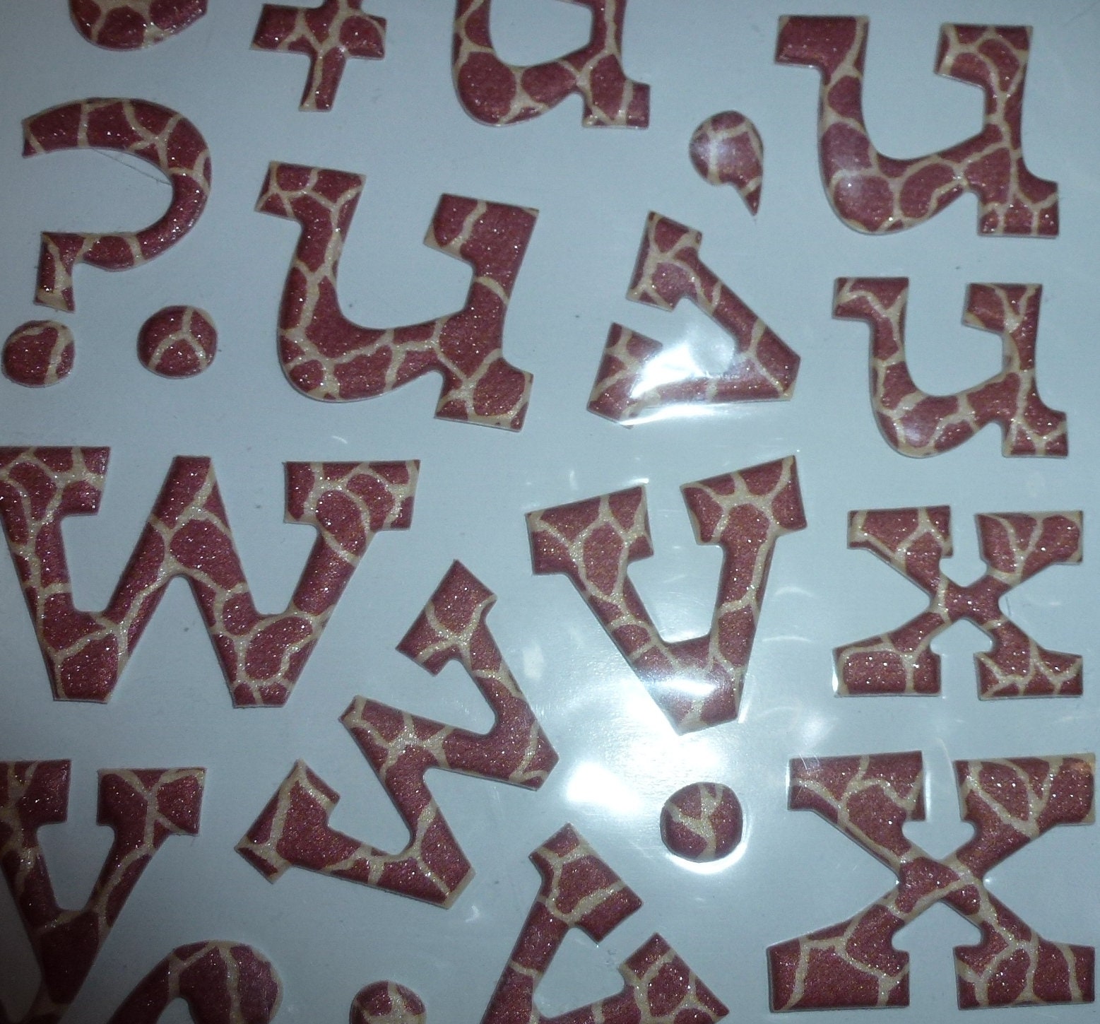 Giraffe Print Lettering, Animal Print Alphabet Letters 90 Pieces Letter ...