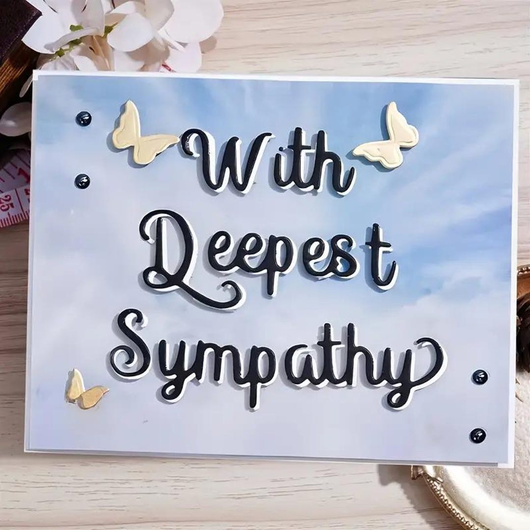Words With Deepest Sympathy Metal Cutting Die Cut Paper Cutter - Etsy