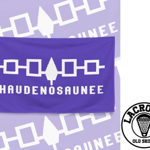 HAUDENOSAUNEE FLAG -- Lax Native Pll League Team Lacrosse Ncaa Old ...