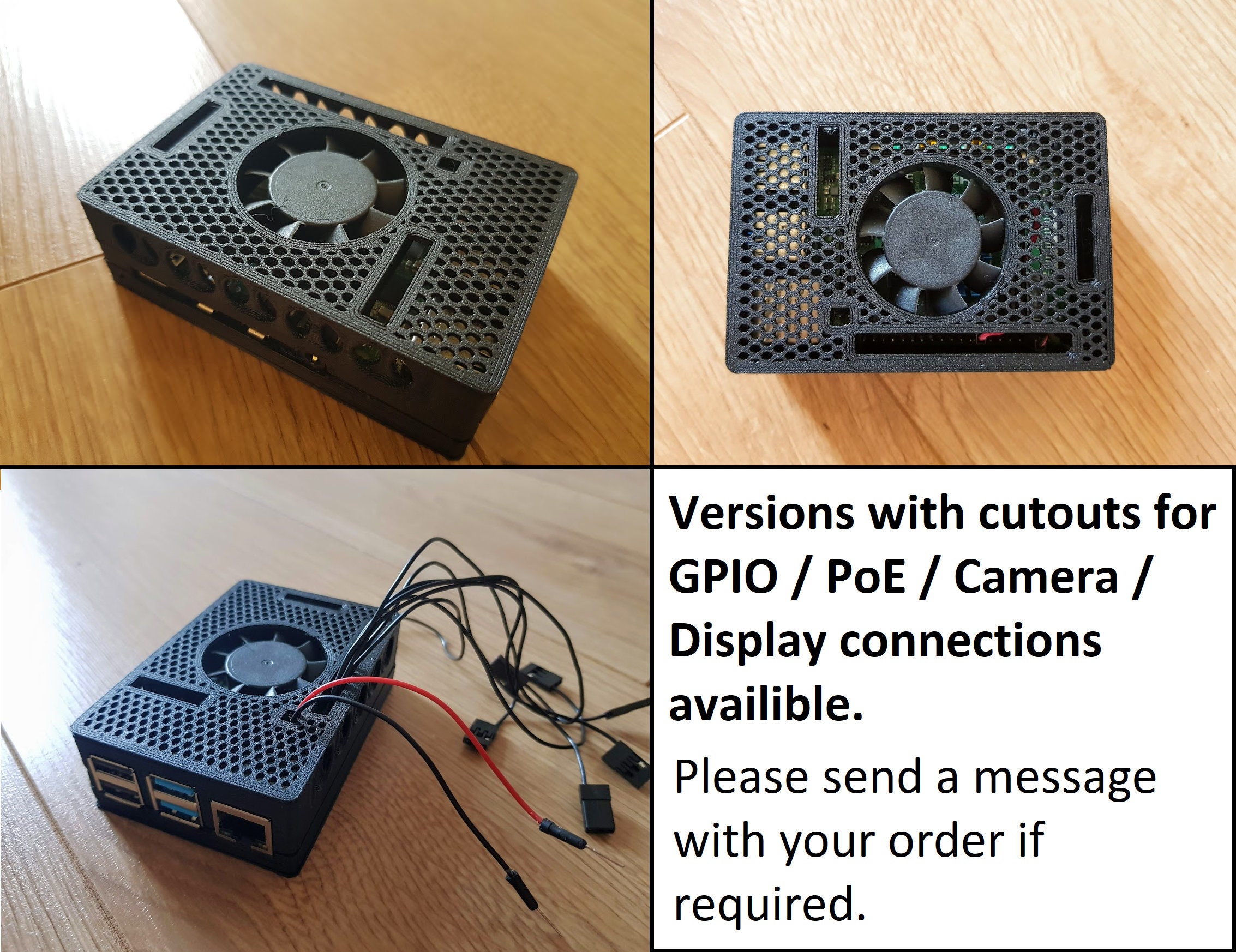 Raspberry Pi 4 Pi4 Poe Hat Case Power Over Ethernet Box Mount VESA ...