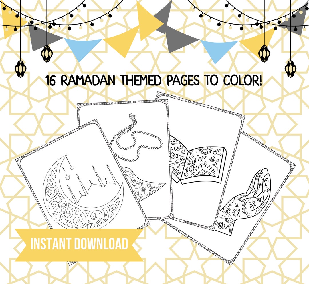Ramadan Coloring Pack | Coloring Pages for School Kids | Ramadan ...