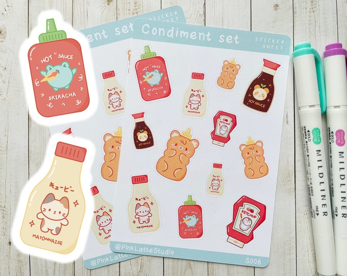 Condiment Set Mayonnaise Honey Bear Sriracha Hot Sauce Soy Sauce ...