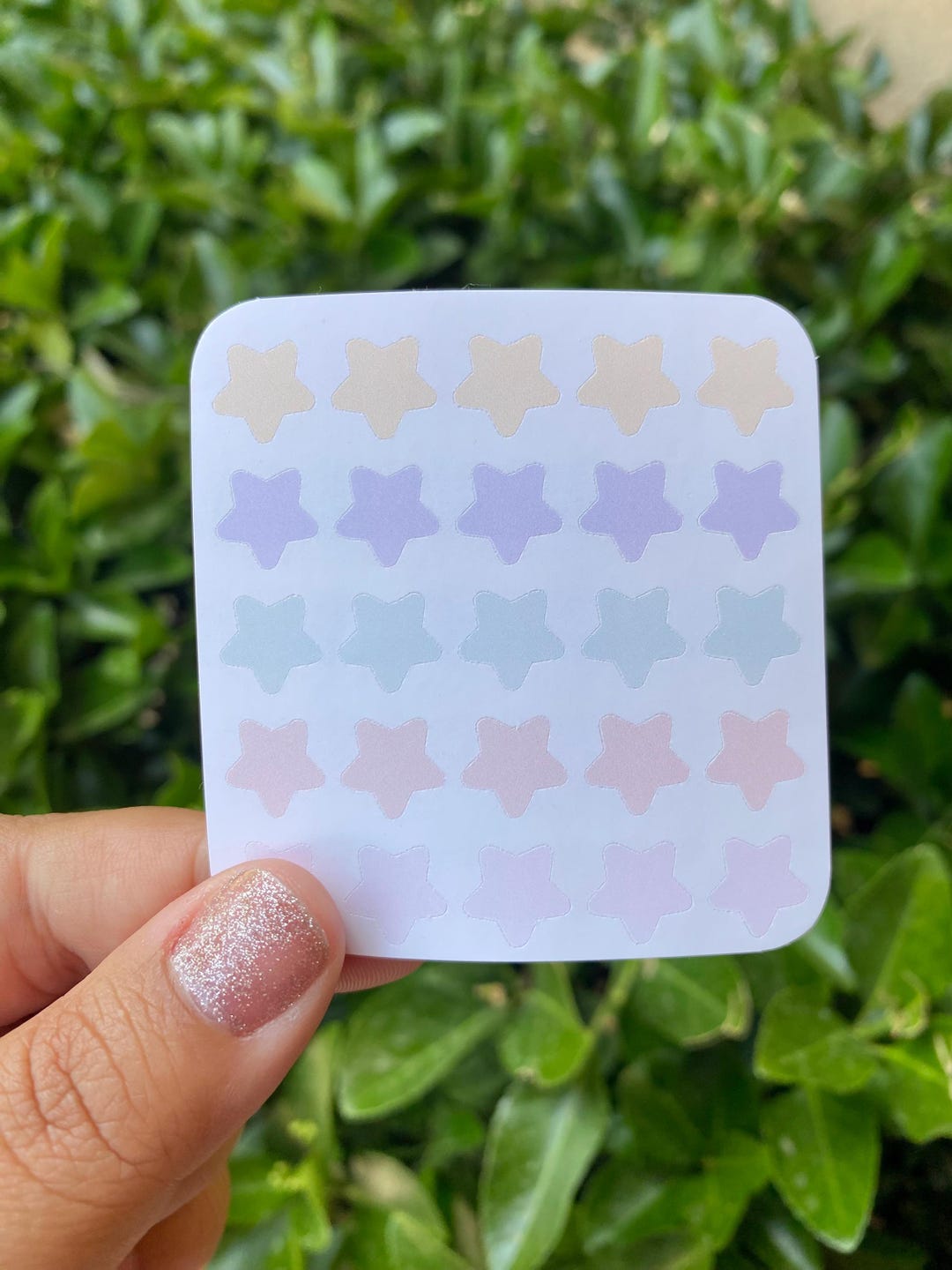 Pastel Star Sticker Sheet: Kawaii Planner Stickers - Etsy
