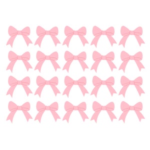 Bows Sticker Sheet, Tiny Coquette Stickers, Pink Bows Stickers ...