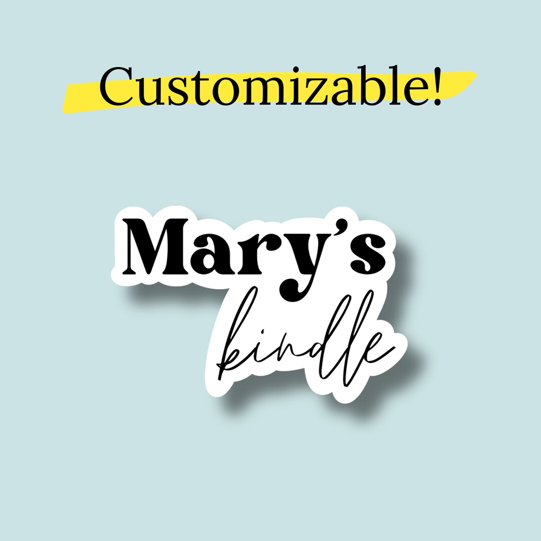 Customizable Kindle Stickers, Custom Name Stickers, Kindle Stickers ...