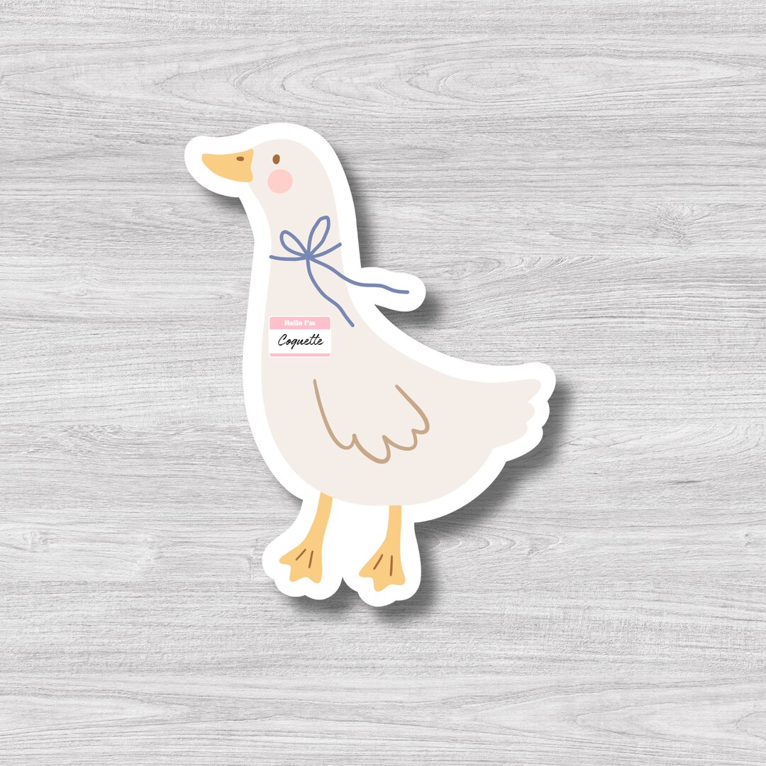 Coquette Goose Sticker, Silly Goose Sticker, Meme Sticker, Coquette ...