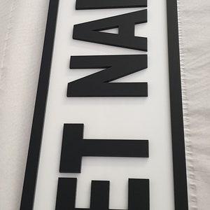 Personalised Large Acrylic Street Sign, Road Sign, Waterproof, Indoors ...