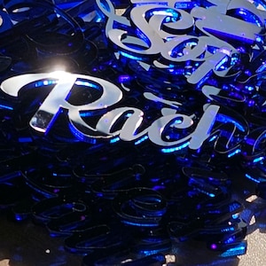 Mirrored Place Settings/names, Laser Cut Names, Wedding Seating, Table ...