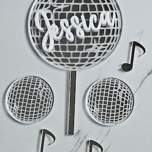 Disco Cake Topper Set, Disco Cake Charms, Cake Topper, Cake Charms ...
