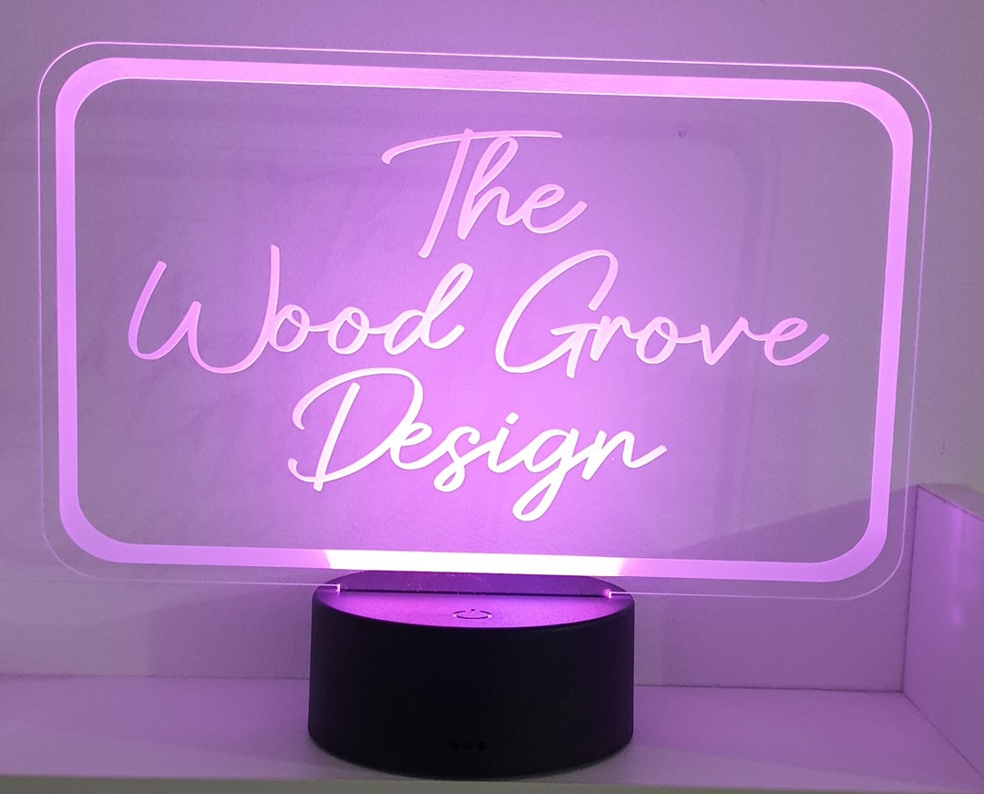 Personalized LED Business Sign: Custom Light up Display - Etsy