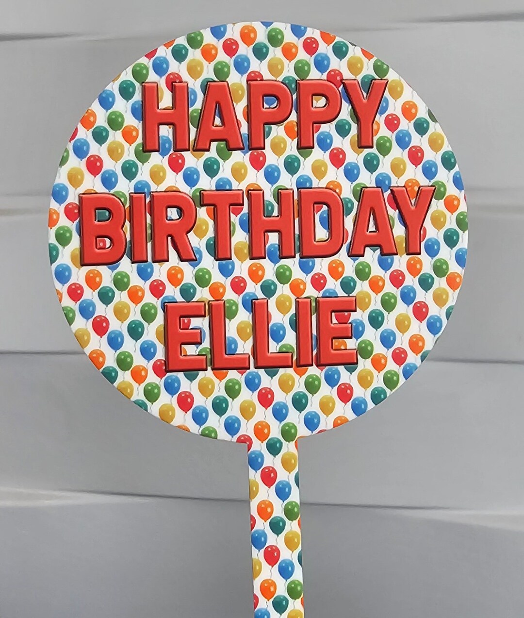 Happy Birthday Cake Topper, Balloon Cake Topper, Personalised Topper - Etsy