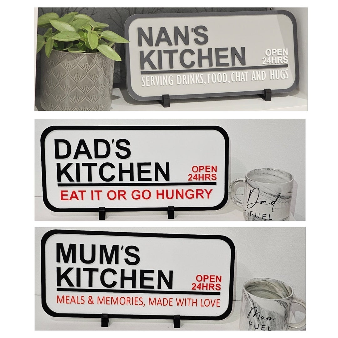 Personalised Kitchen Sign, Kitchen Sign, Mums Kitchen, Nans Kitchen ...