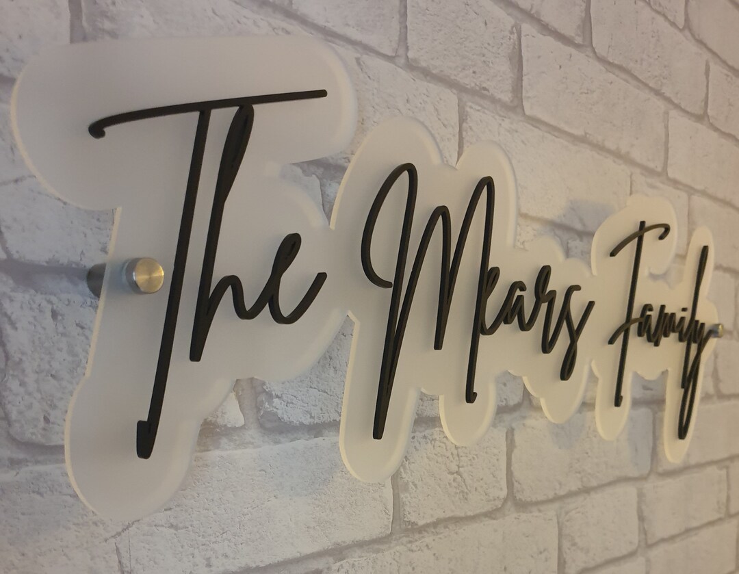 Family Name Sign, Surname Sign, 3d Family Sign, Wedding Gift, New Home ...