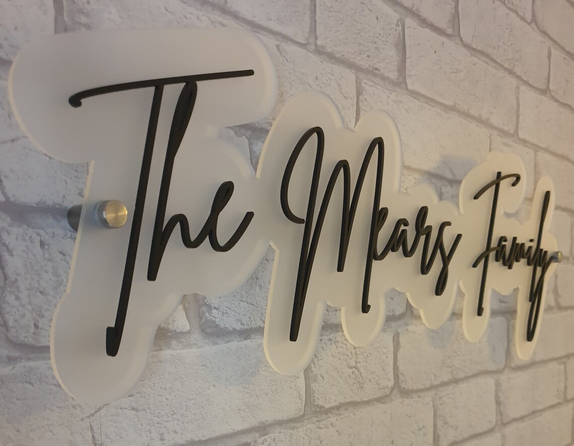 Family Name Sign Surname Sign 3d Family Sign Wedding Gift - Etsy UK