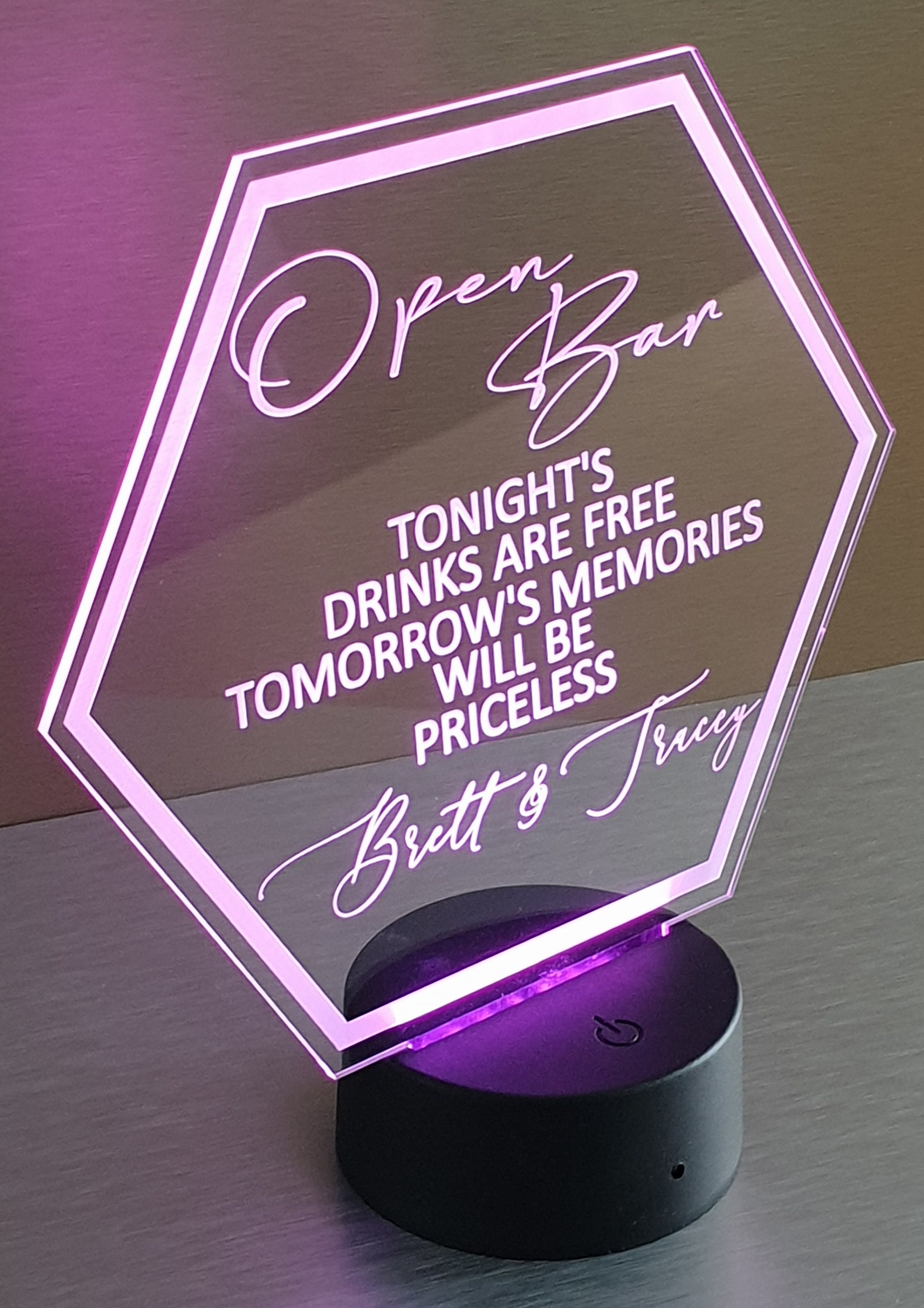 LED Bar Sign Personalised Light up Sign Customised LED Light - Etsy Canada