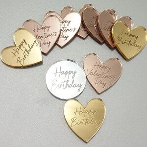 Acrylic Cake Disc, Cake Toppers, Gift Topper, 6CM Discs - Etsy UK