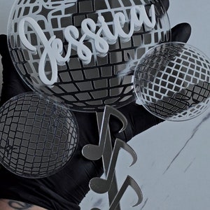 Disco Cake Topper Set, Disco Cake Charms, Cake Topper, Cake Charms ...