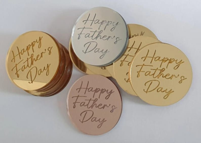 Acrylic Cake Disc Cake Toppers Gift Topper 6CM Discs - Etsy UK