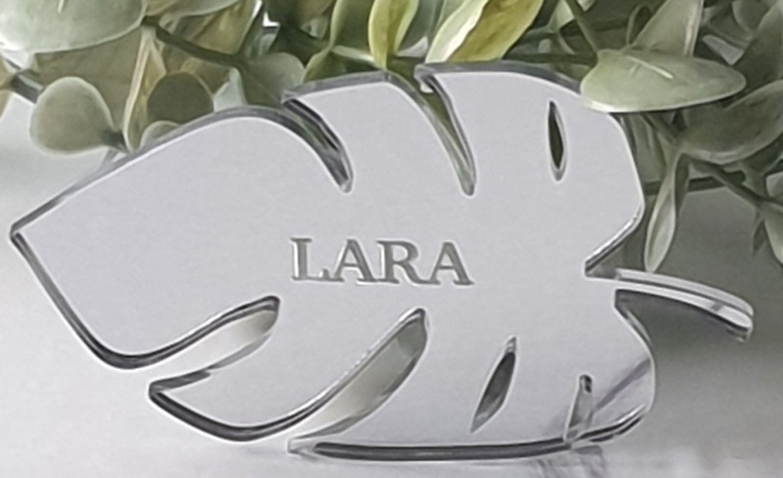 Acrylic Place Settings Leaf Place Names Name Cards Table - Etsy