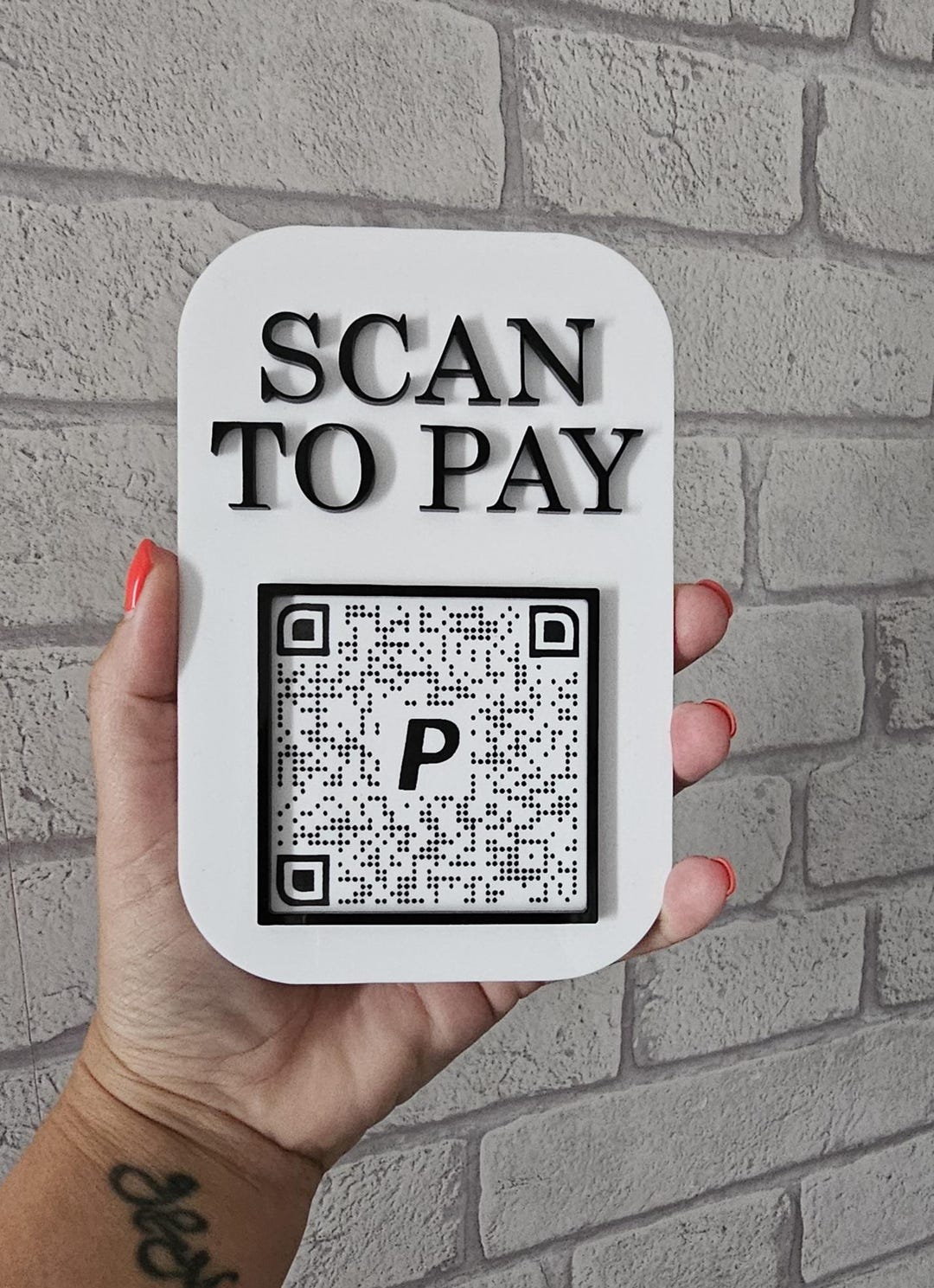 Acrylic Scan to Pay QR Sign: Business Signage, Salon Accessories - Etsy