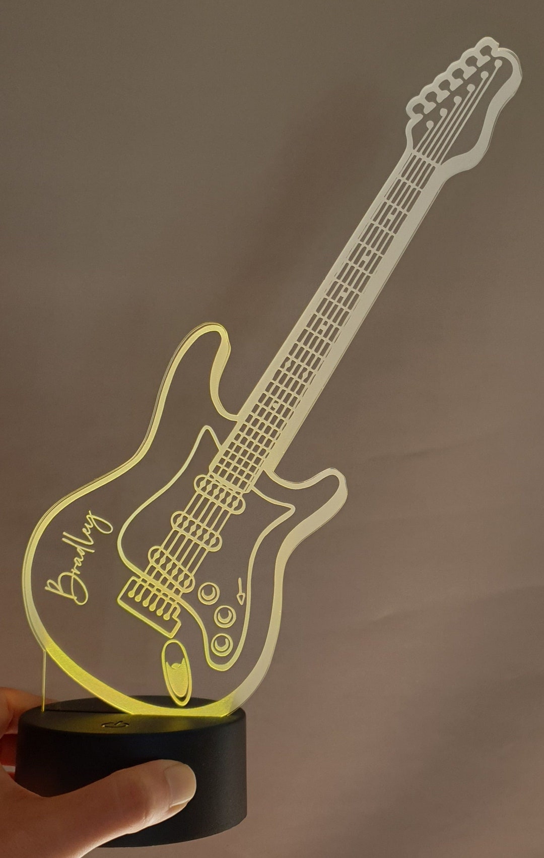 Personalised Kids LED Night Light: Guitar Sign, Gaming Light - Etsy UK