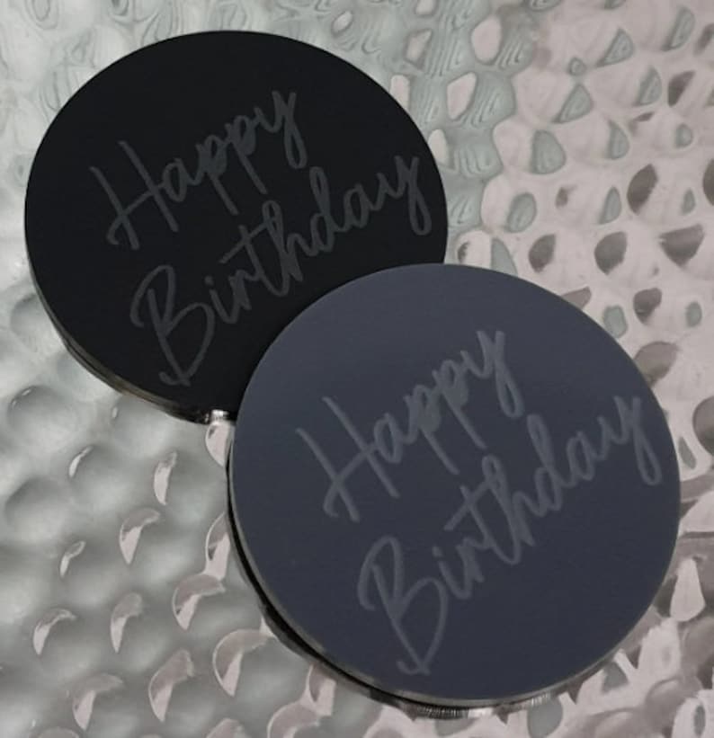 Acrylic Cake Disc Cake Toppers Gift Topper 6CM Discs - Etsy