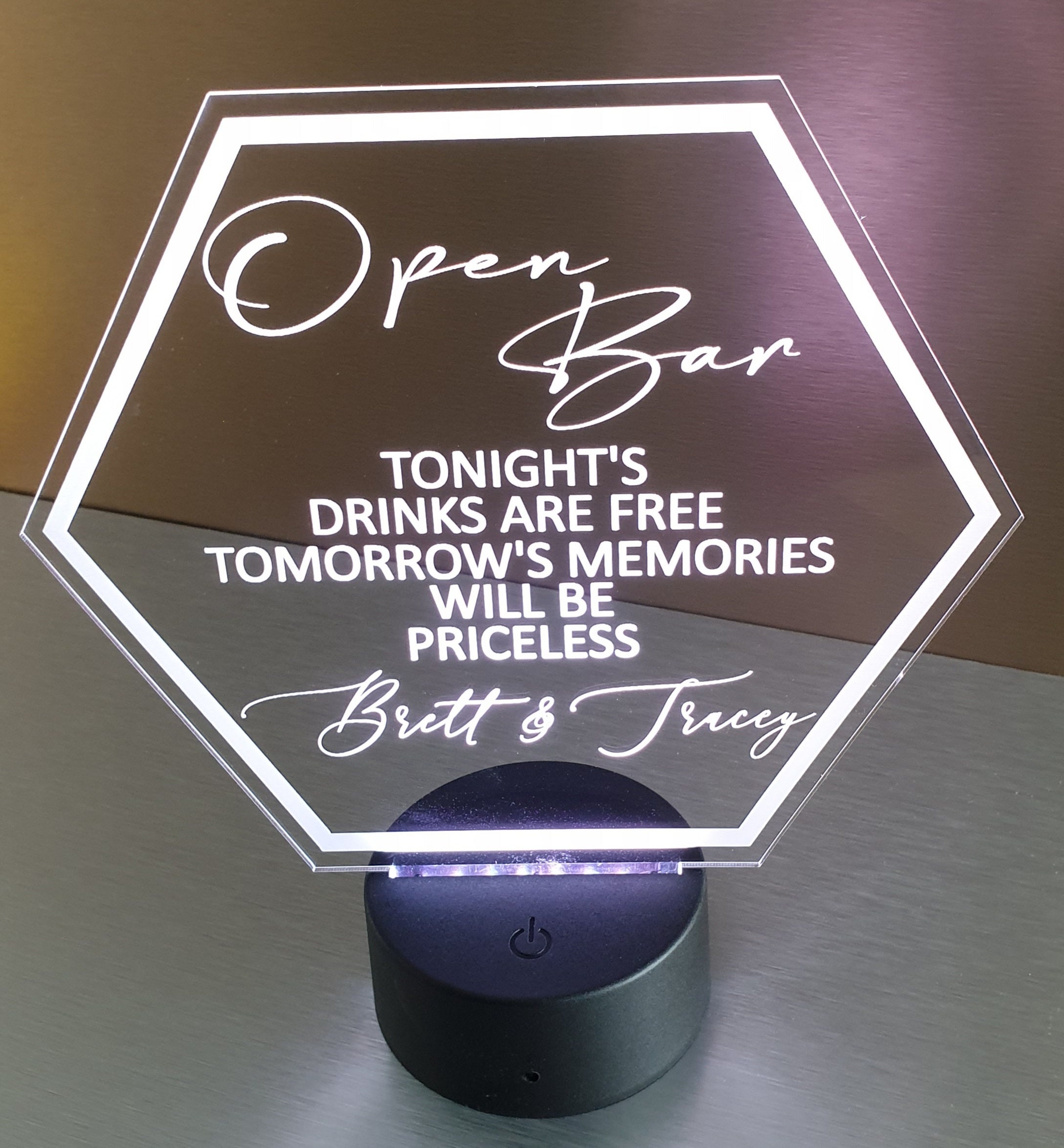 LED Bar Sign Personalised Light up Sign Customised LED Light - Etsy Canada