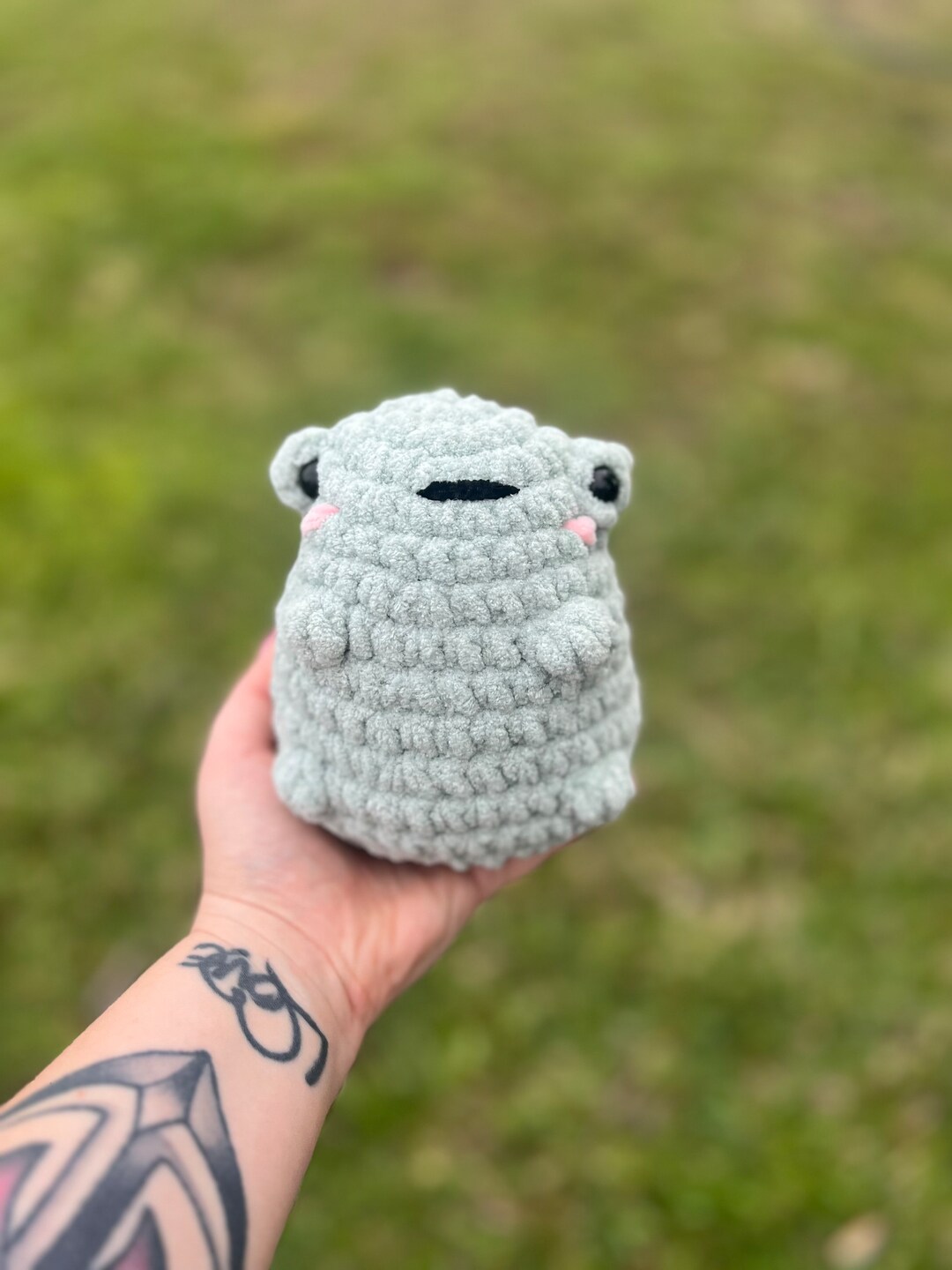 Crocheted Cheeky Frog handmade Crochet - Etsy